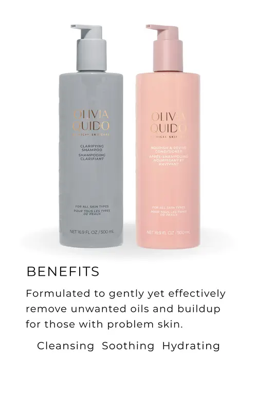 OLIVIA QUIDO SKINCARE Clarifying Shampoo Nourish & Revive Conditioner Set