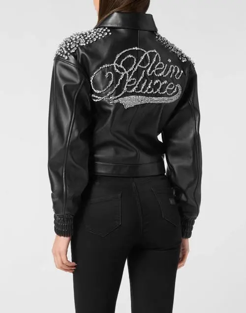 Philipp Plein Boxy Cargo Bomber Plein Deluxe Signature