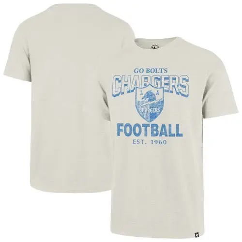 '47 Los Angeles Chargers Head On Scrum Slub T-shirt - Natural