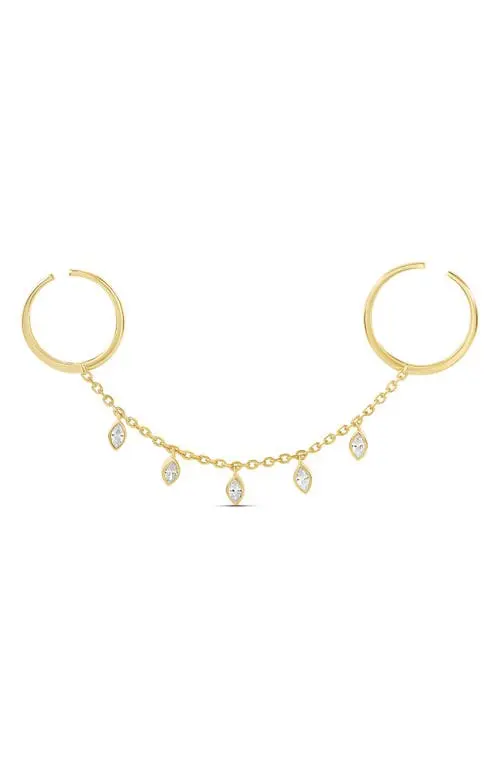 SHYMI Marquise Two-finger Adjustable Ring - Gold/oval Shape