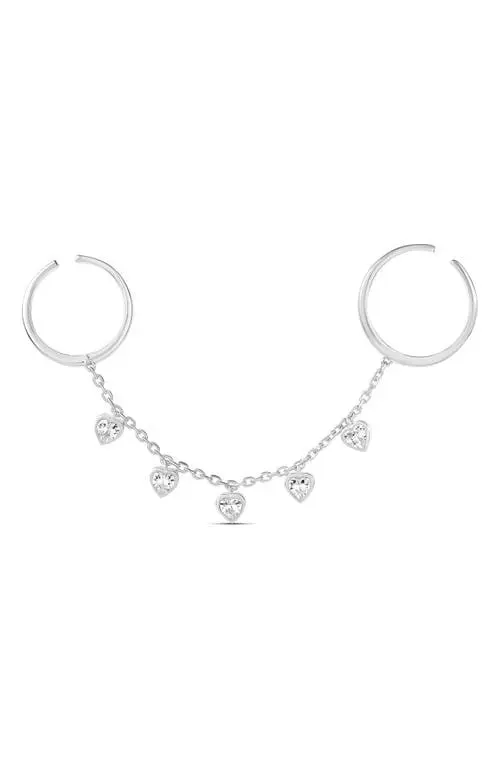 SHYMI Marquise Two-finger Adjustable Ring - Silver/heart Shape