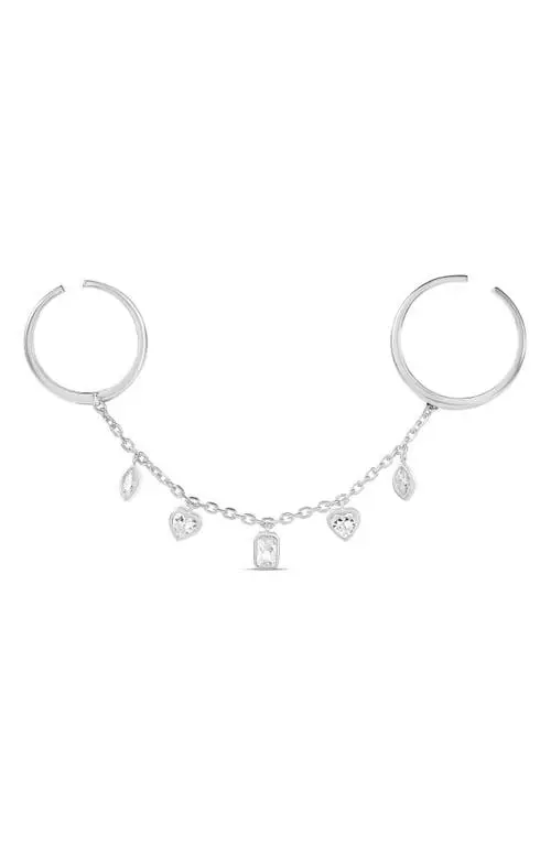 SHYMI Marquise Two-finger Adjustable Ring - Silver/mixed Shape