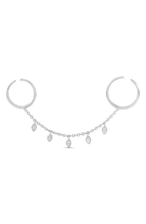 SHYMI Marquise Two-finger Adjustable Ring - Silver/oval Shape