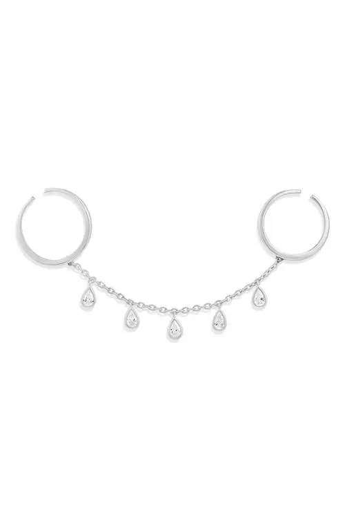 SHYMI Marquise Two-finger Adjustable Ring - Silver/pear Shape