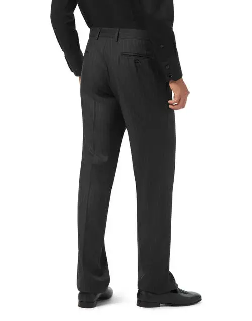 BILLIONAIRE Gessato Classic Trousers Joy Fit - Black