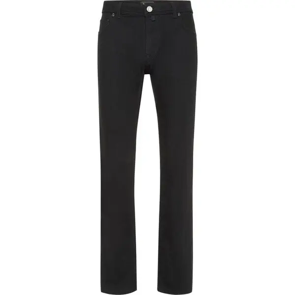 BILLIONAIRE 5 Pockets Super Straight Cut Jeans - Black