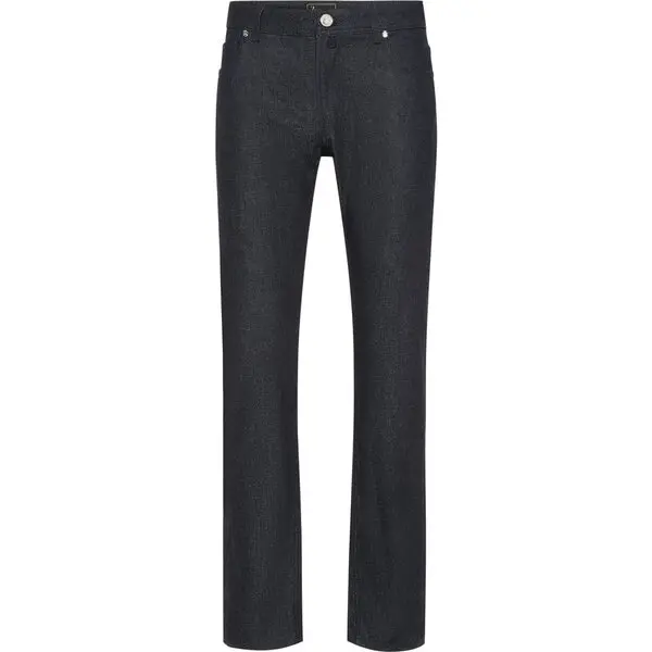 BILLIONAIRE 5 Pockets Super Straight Cut Jeans - Navy