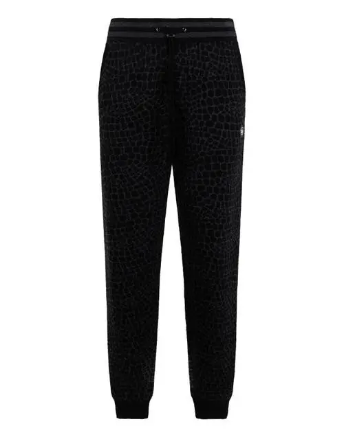 Philipp Plein Wool Cashmere Joggers Cocco - Black