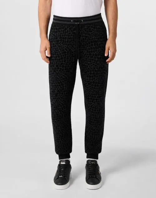 Philipp Plein Wool Cashmere Joggers Cocco - Black