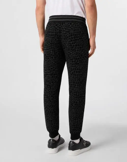 Philipp Plein Wool Cashmere Joggers Cocco - Black