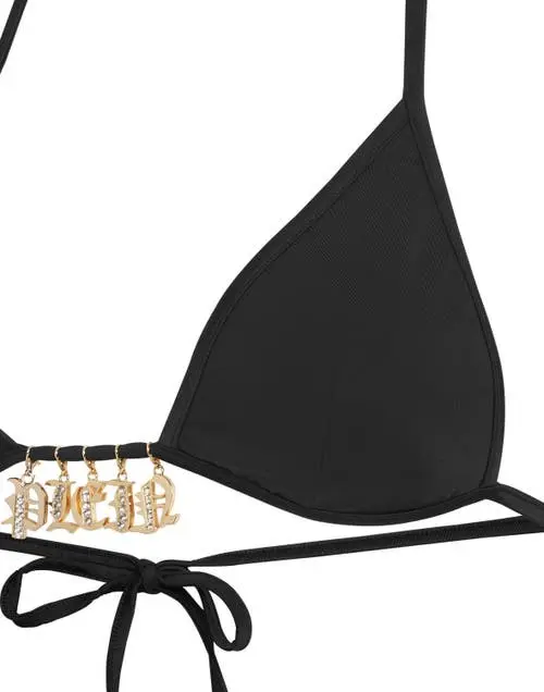 Philipp Plein Swimwear Top Triangle Bra Charms