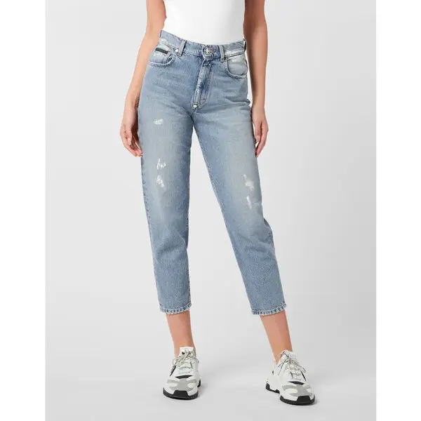 Philipp Plein Mom Fit Jeans Hexagon