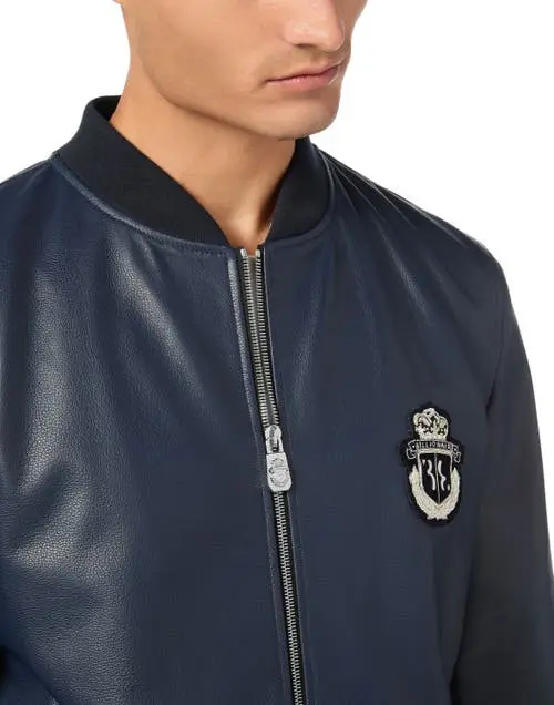 BILLIONAIRE Leather Bomber Jacket