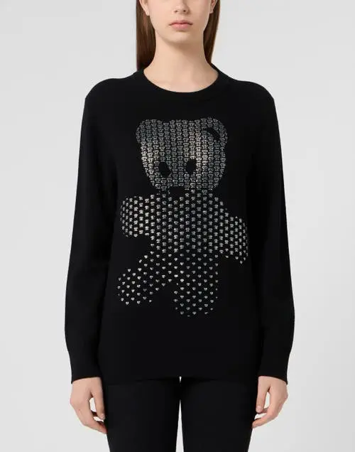 Philipp Plein Wool Cashmere Pullover Teddy