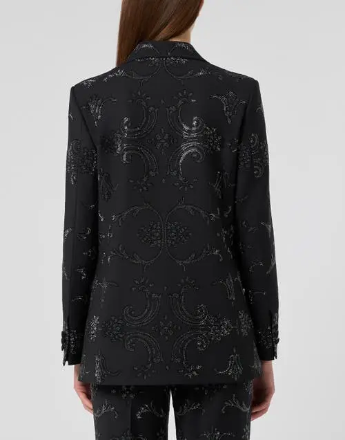 Philipp Plein Boyfriend's Fit Blazer Baroque Strass
