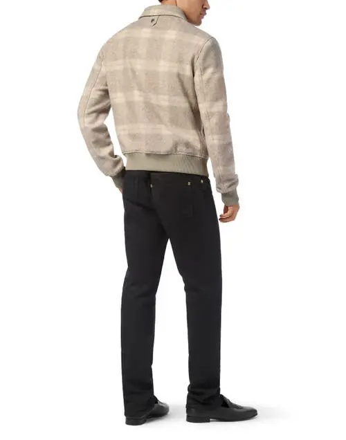 BILLIONAIRE Wool Check Jacket Crest