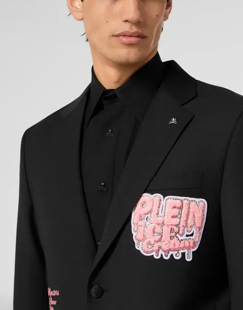 Philipp Plein Gigolo Fit Blazer Ice Cream Patches