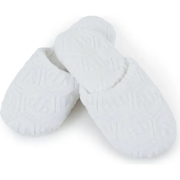 Philipp Plein Puffy Slippers Hexagon - White