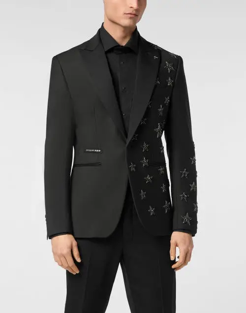 Philipp Plein Wool Blazer Lord Fit Stars