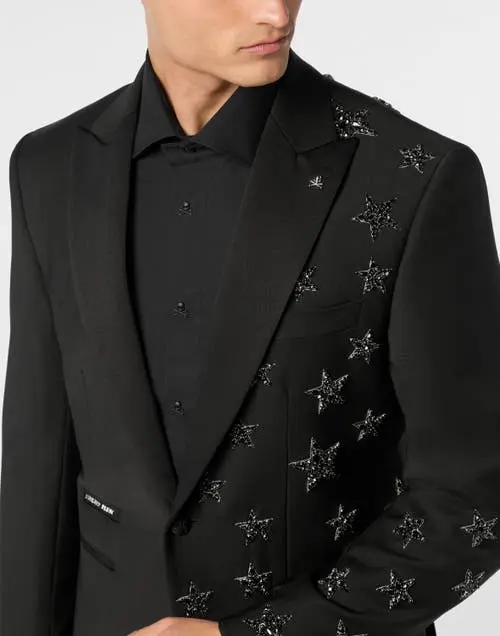 Philipp Plein Wool Blazer Lord Fit Stars