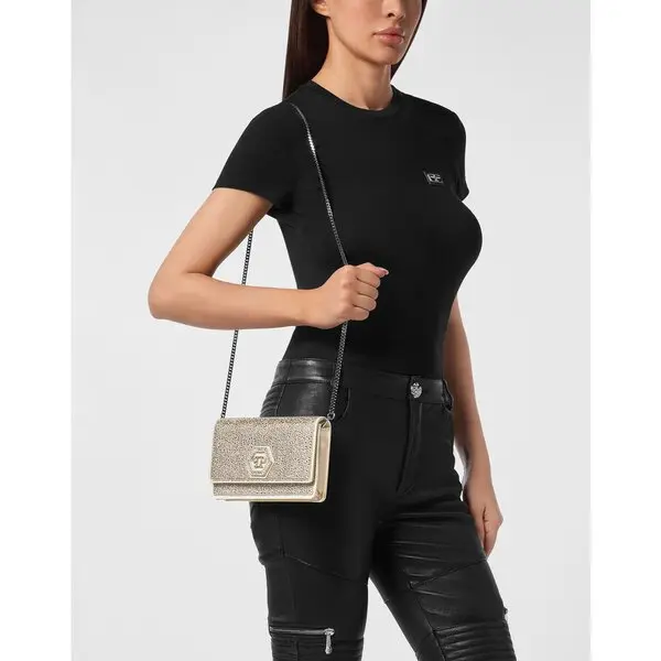 Philipp Plein Hexagon Bag Mix Strass