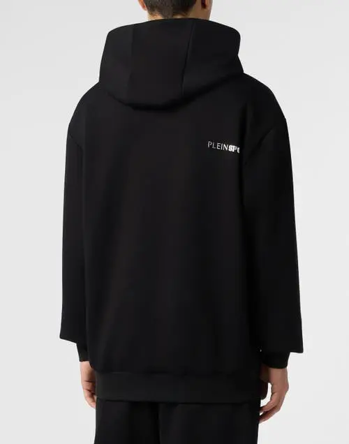 PLEIN SPORT Fleece Hoodie Chrome Scratch