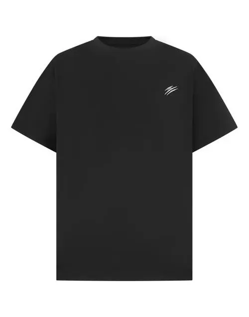 PLEIN SPORT Round Neck T-shirt Chrome Scratch - Black