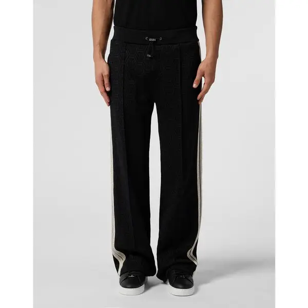 Philipp Plein Tracksuit Trousers Monogram Monogram - Black