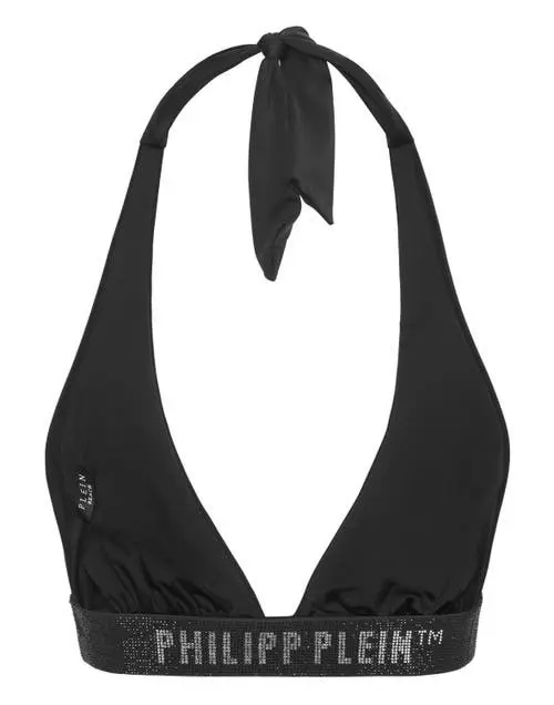 Philipp Plein Swimwear Top Triangle Bra Elastic