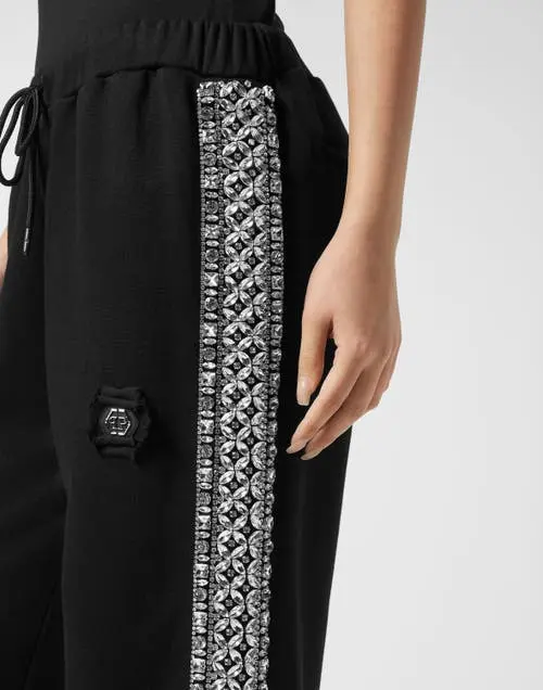Philipp Plein Jersey Jogging Pants Crystal