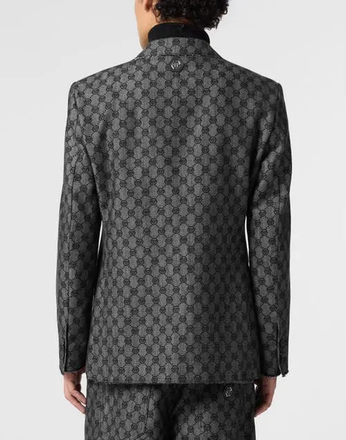 Philipp Plein Miami Vice Fit Blazer Jacquard Monogram