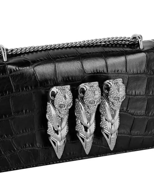 Philipp Plein Crocco Printed Small Shoulder Bag