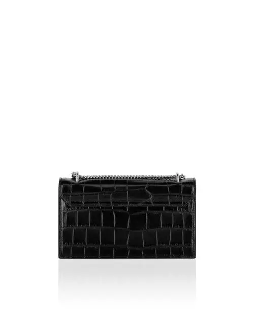 Philipp Plein Crocco Printed Small Shoulder Bag