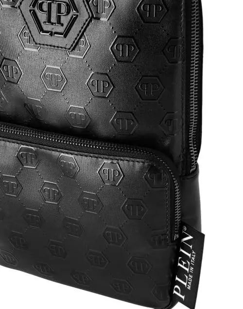 Philipp Plein Nappa Cross Body Bag Embossed Monogram