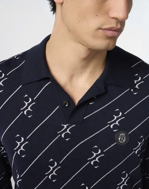 BILLIONAIRE Polo Longsleeve All-over Bb