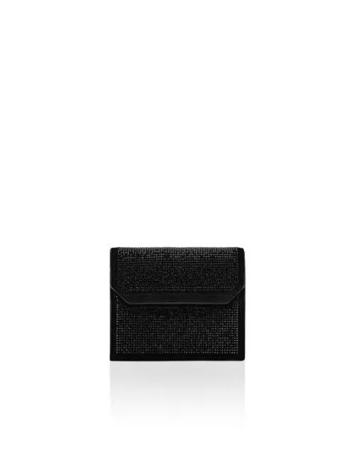 Philipp Plein Suede/strass Clutch