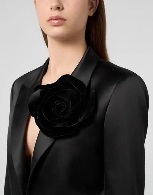 Philipp Plein Satin Bolero Flower