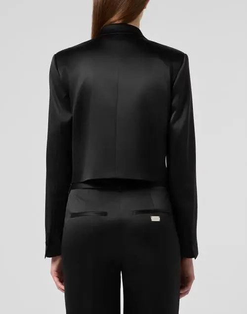 Philipp Plein Satin Bolero Flower