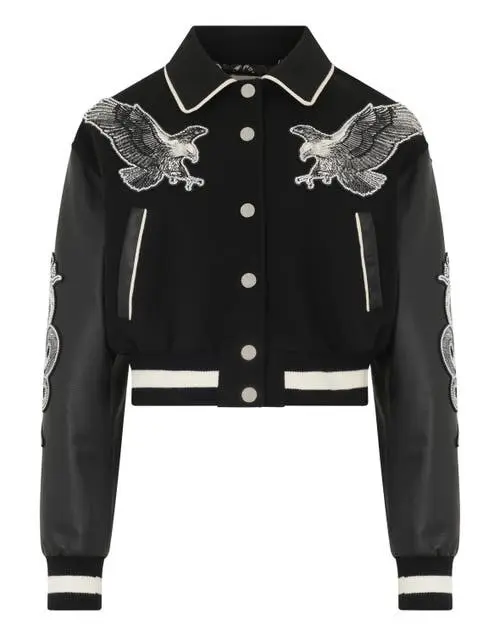 Philipp Plein Varsity Jacket Tattoo Strass