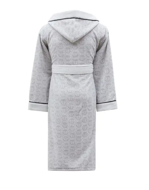 Philipp Plein Hooded Bathrobe Pp - White