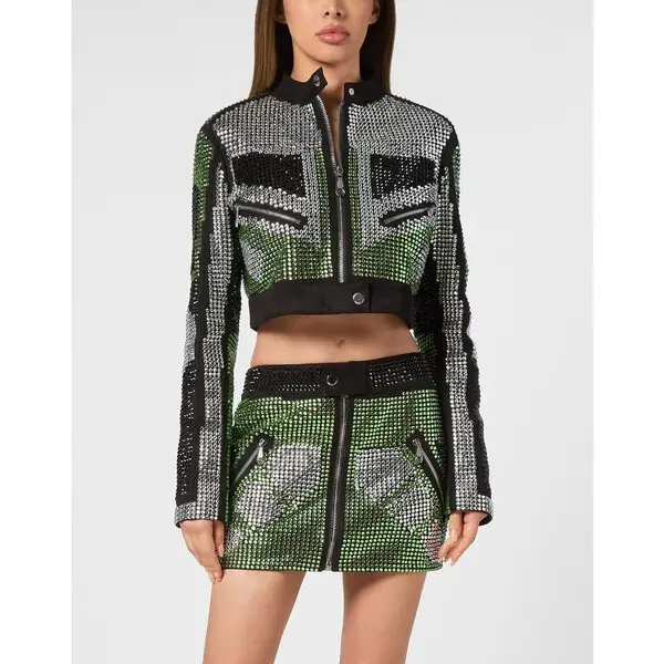 Philipp Plein Leather Biker