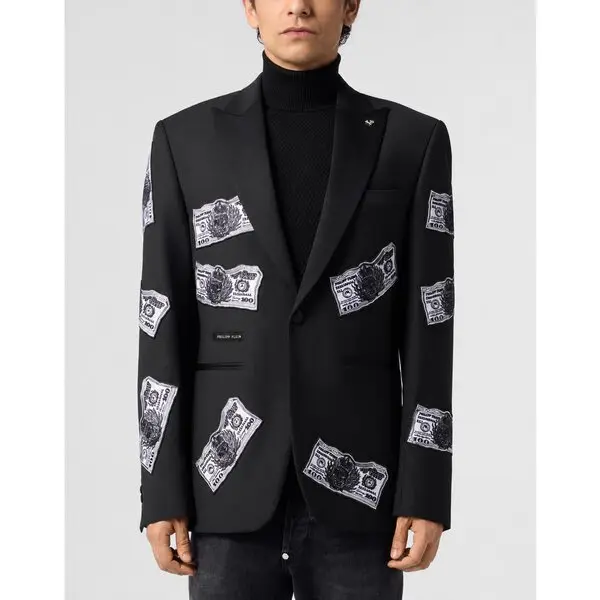 Philipp Plein Blazer Plein Dollars Strass