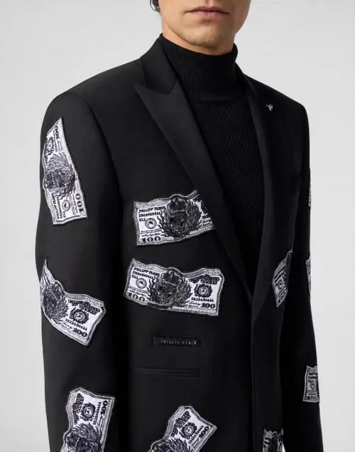 Philipp Plein Blazer Plein Dollars Strass