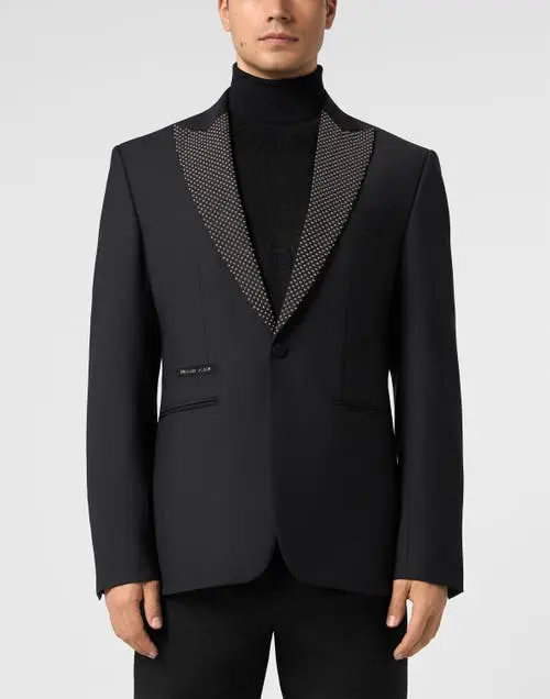 Philipp Plein Blazer With Lapel Studs
