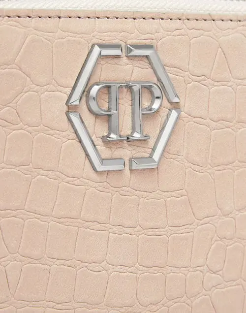Philipp Plein Nubuck Rounded Zip Wallet