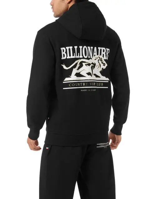 BILLIONAIRE Hoodie Sweatjacket Lion - Black