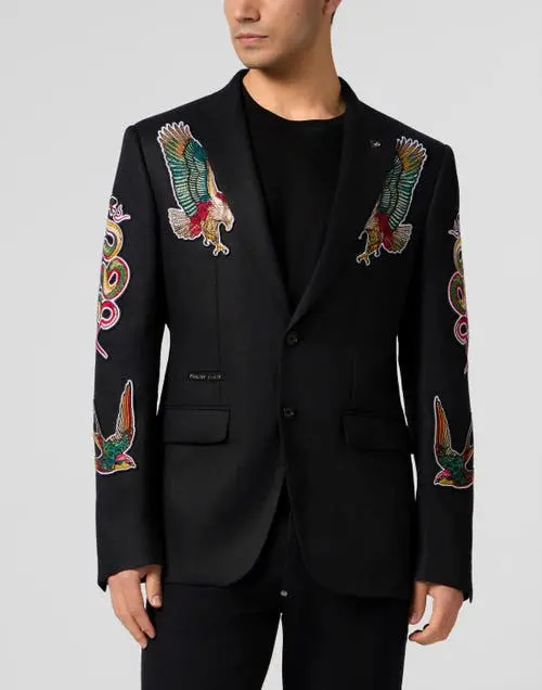 Philipp Plein Gigolo Fit Blazer Tattoo Embroidery