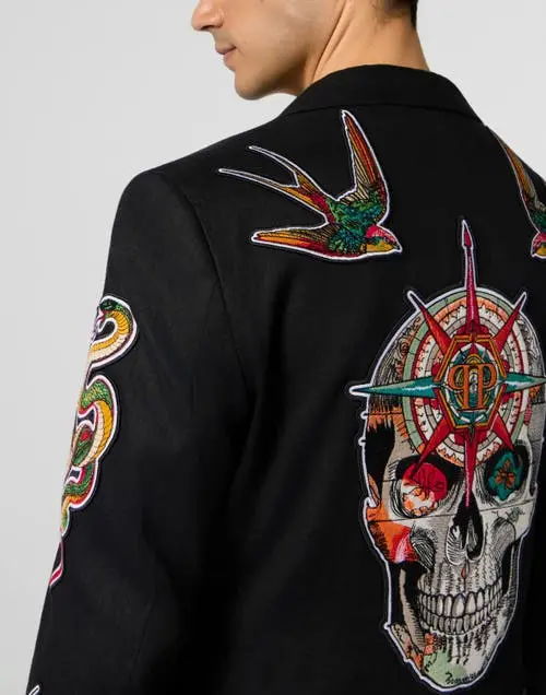 Philipp Plein Gigolo Fit Blazer Tattoo Embroidery