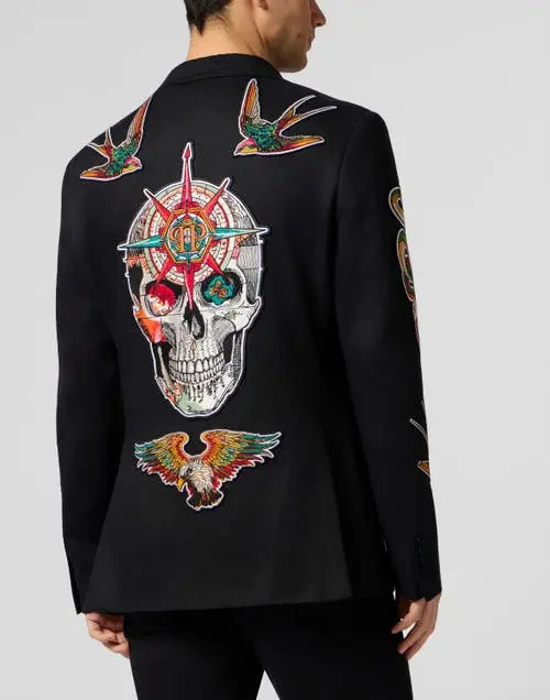 Philipp Plein Gigolo Fit Blazer Tattoo Embroidery