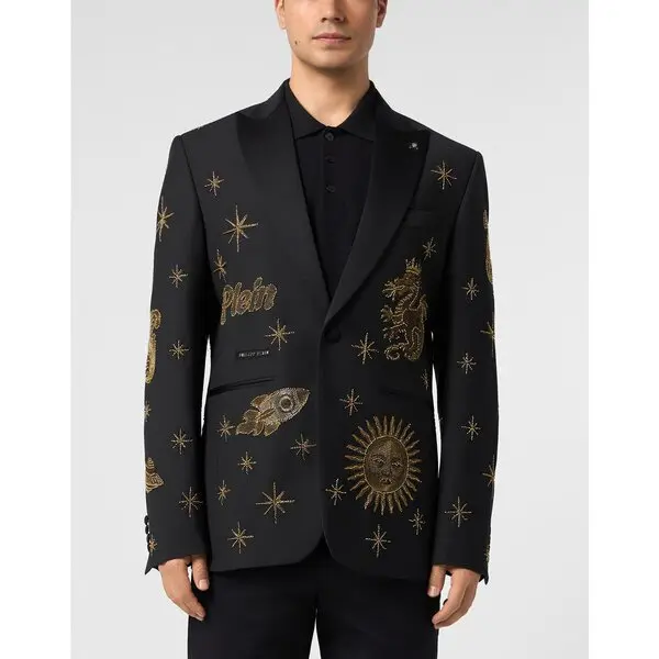 Philipp Plein Blazer Patches Zodiac - Black